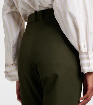 JOSEPH Coleman Gabardine Slim Pants - Green
