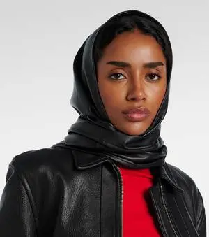 Nour Hammour Leather Hood