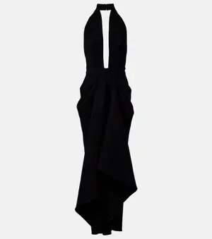 Givenchy Draped Wool-blend Crêpe Gown