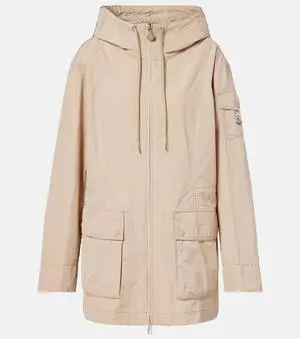 Moncler Leandro Technical Poplin Parka - Beige