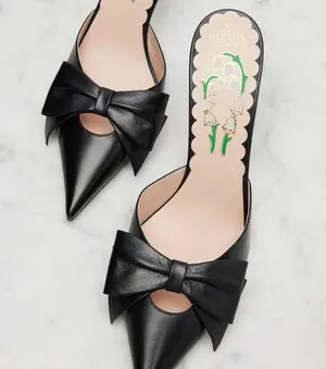Valentino Garavani Leather Mules - Black