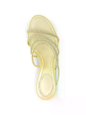 Rene Caovilla Erin Crystal-appliqué Sandals - Gold