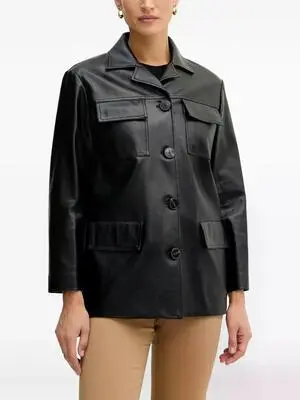 Sisley Pocketed Buttoned Shirt Jacket