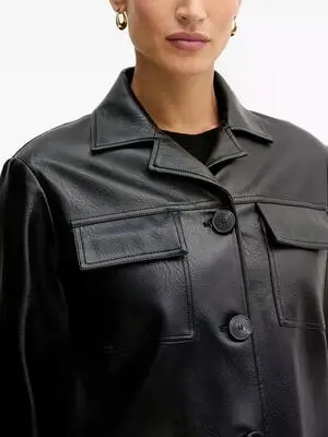 Sisley Pocketed Buttoned Shirt Jacket