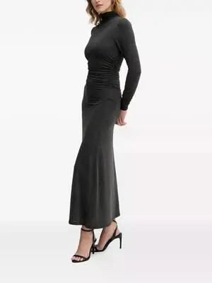 Sisley Ruched Roll-neck Midi Dress