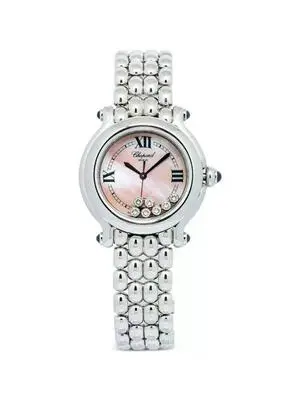 Chopard Happy Sport 32mm Watch With Diamond Detail - Pink