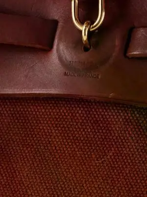 Hermès Herbag Zip Leather And Toile 39 Satchel
