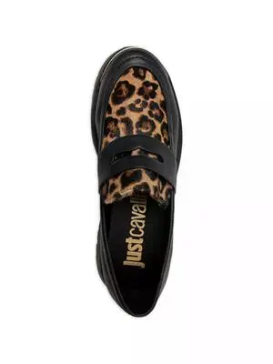 Just Cavalli Leopard-print Metal-toe Loafers