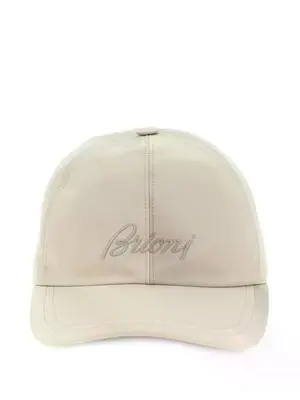 Brioni Logo-embroidered Cap - Neutrals