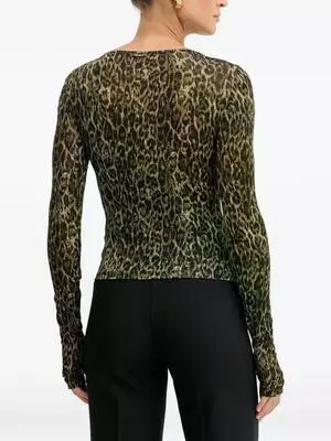 Just Cavalli Animal Print Cut-out Top