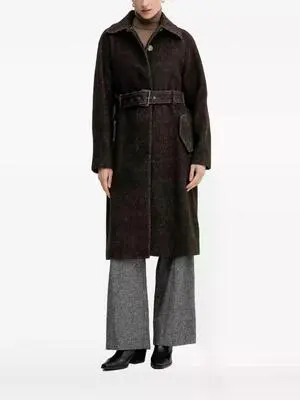 Sisley Belted Herringbone Coat