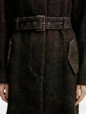 Sisley Belted Herringbone Coat