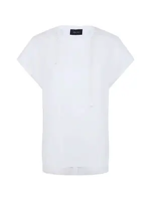 Simone Rocha Layered Liquid Smock T-shirt With Embroidery