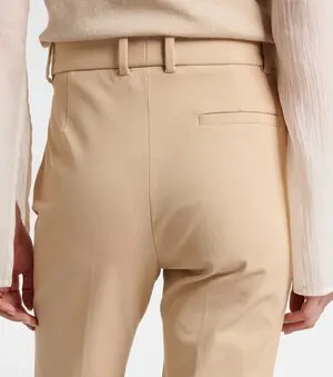 JOSEPH Tafira Gabardine Flared Trousers - Beige