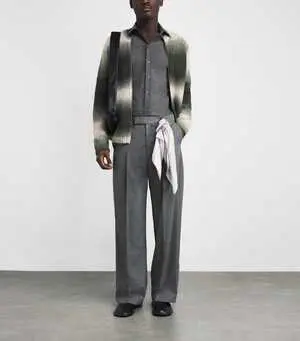 Emporio Armani Stretch-wool Logo Shirt
