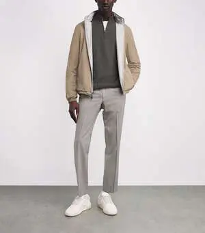 Corneliani Virgin Wool Drawstring Trousers