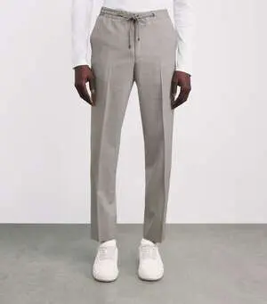 Corneliani Virgin Wool Drawstring Trousers