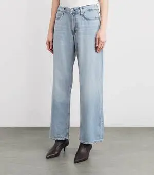 Rag & Bone Saige Low-rise Straight Jeans - Blue