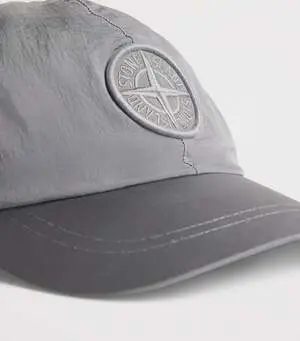 Stone Island Logo Baseball Cap - Grey