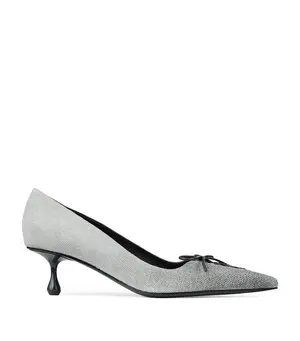 JIMMY CHOO Scarlett 50 Suede Pumps - Grey