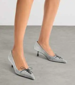JIMMY CHOO Scarlett 50 Suede Pumps - Grey