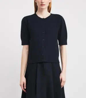 FRAME The Ladder Pointelle Cardigan - Blue