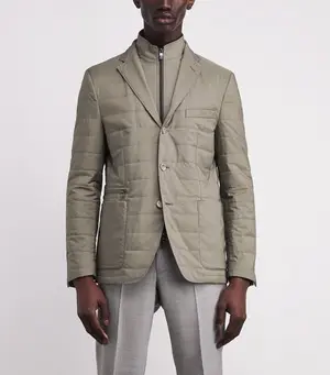 Corneliani Technical Hybrid Blazer Jacket - Green