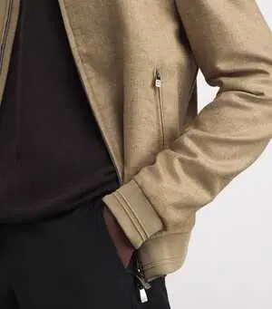 Corneliani Silk-virgin Wool Bomber Jacket