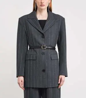 SELF-PORTRAIT Embellished Pinstripe Blazer