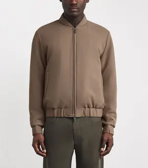Emporio Armani Crêpe Jersey Bomber Jacket