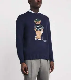 Rlx Ralph Lauren Cotton-blend Polo Bear Sweater