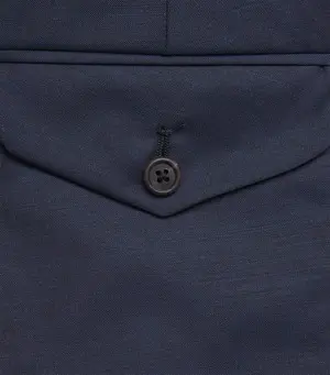 FIORONI CASHMERE Wool-mohair Drawstring Tailored Trousers