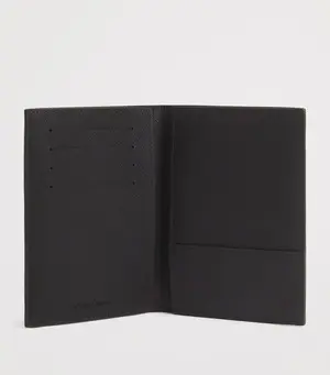 Emporio Armani Grained Leather Passport Holder