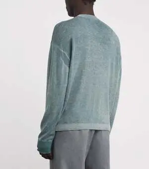 Emporio Armani Wool-cashmere Contrast-stitch Sweater