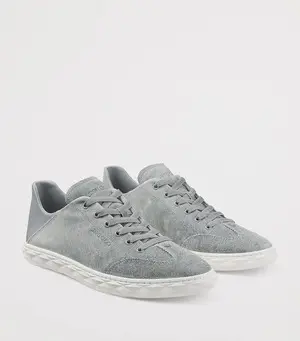 JIMMY CHOO Diamond Light Flex F Suede And Leather Sneakers - Grey