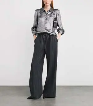 FRAME The Shiny Staple Blouse - Grey
