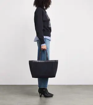 ANINE BING Suede Rio Tote Bag - Navy