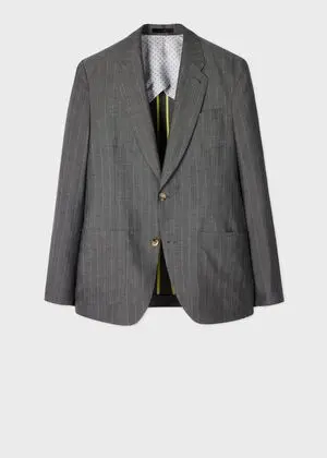 Paul Smith Wool-linen Pinstripe Buggy-lined Blazer