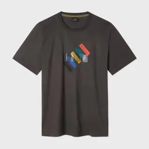 Paul Smith Dark 'barcode' Print T-shirt