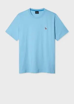 Paul Smith Sky Organic Cotton Zebra Logo T-shirt - Blue