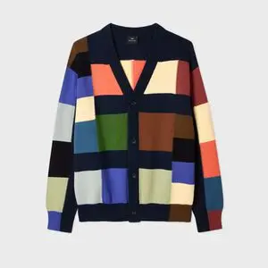 Paul Smith Multicolour Patchwork Cotton Cardigan