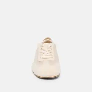 DOLCEVITA Itzy Satin And Suede Sneakers - Vanilla Satin