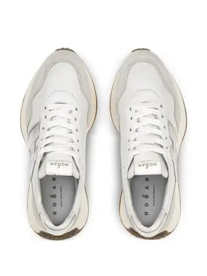 Hogan H641 Leather Sneakers - Silver