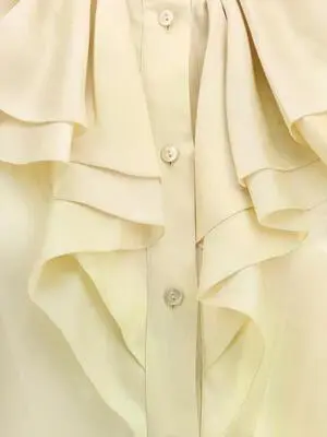 Gucci Ruffled Silk Twill Shirt
