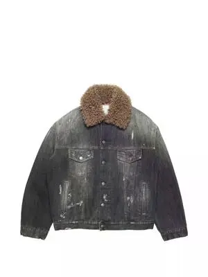 Acne Studios Fur-trimmed Denim Jacket