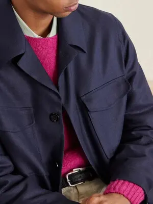 LARDINI Cashmere And Modal-blend Twill Field Jacket