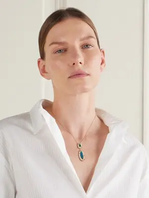 SUZANNE KALAN 18-karat Gold Multi-stone Necklace