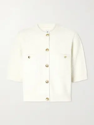 ANINE BING Christa Knitted Cardigan - Neutrals