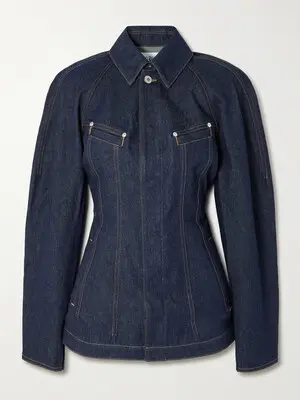 Jean Paul Gaultier Paneled Denim Jacket - Blue