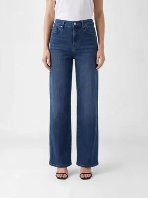 FRAME High Rise Wide Leg Jeans - Blue